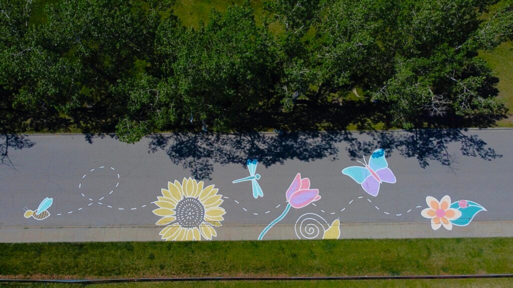 Glendale Pavement Mural - Federation of Calgary Communities